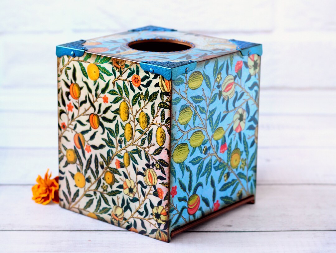 Tissue Box Cover William Morris Fruit or Pomegranate Digital Vintage ...