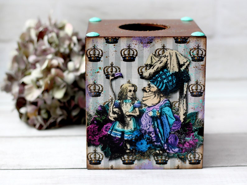Alice's Adventures in Wonderland Tissue Box Cover - Etsy