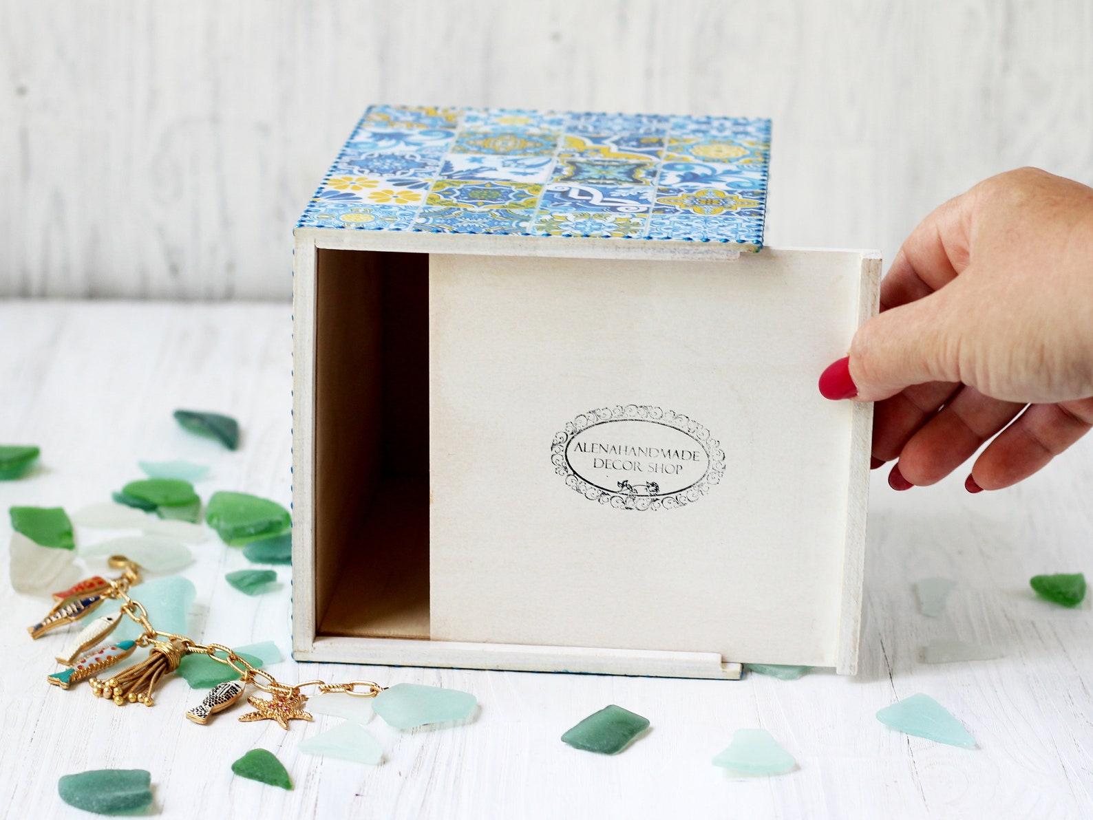 Tissue Box Cover Spanish Majolica Tiles Style MADE TO ORDER - Etsy