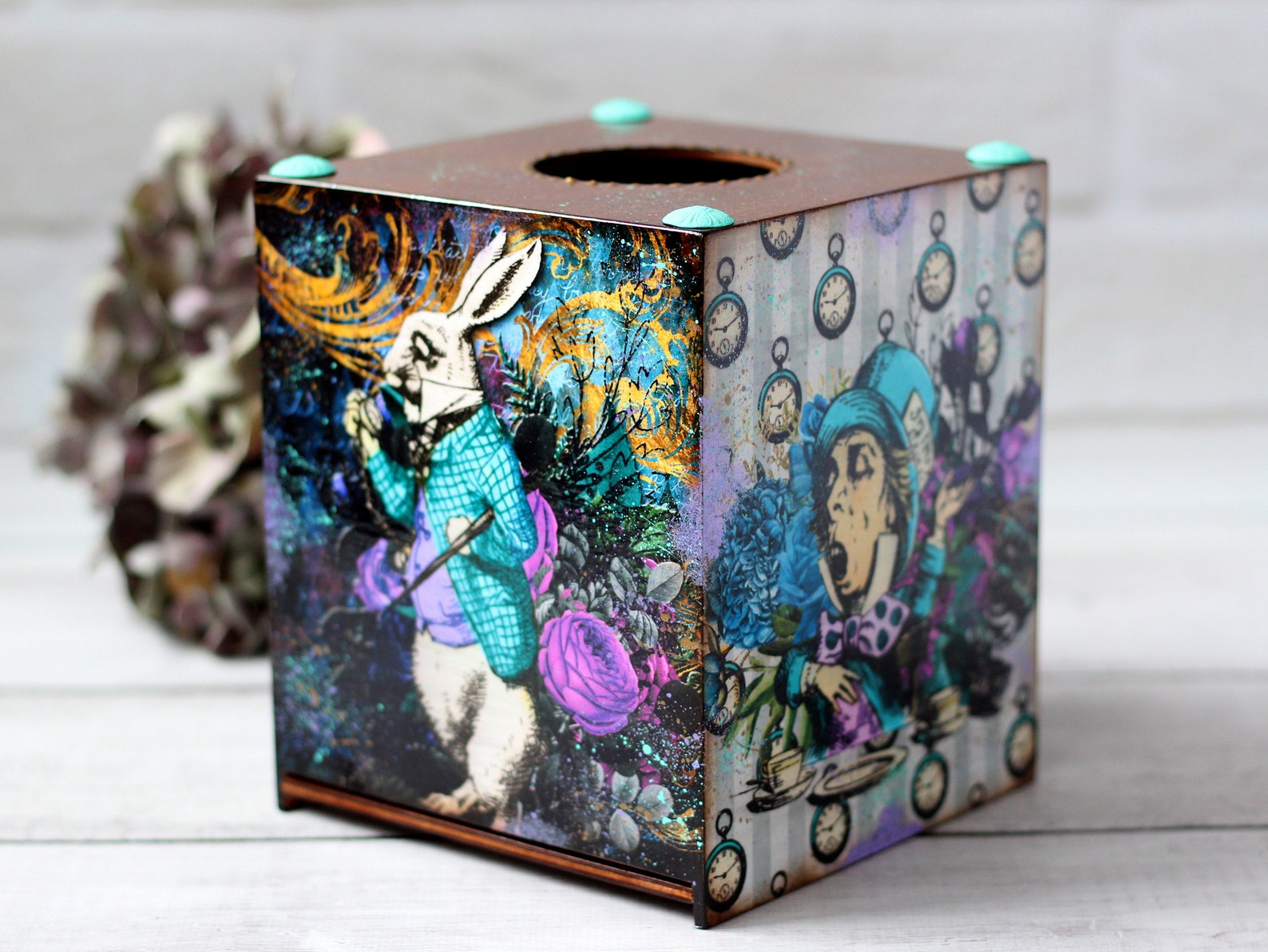 Alice's Adventures in Wonderland Tissue Box Cover - Etsy