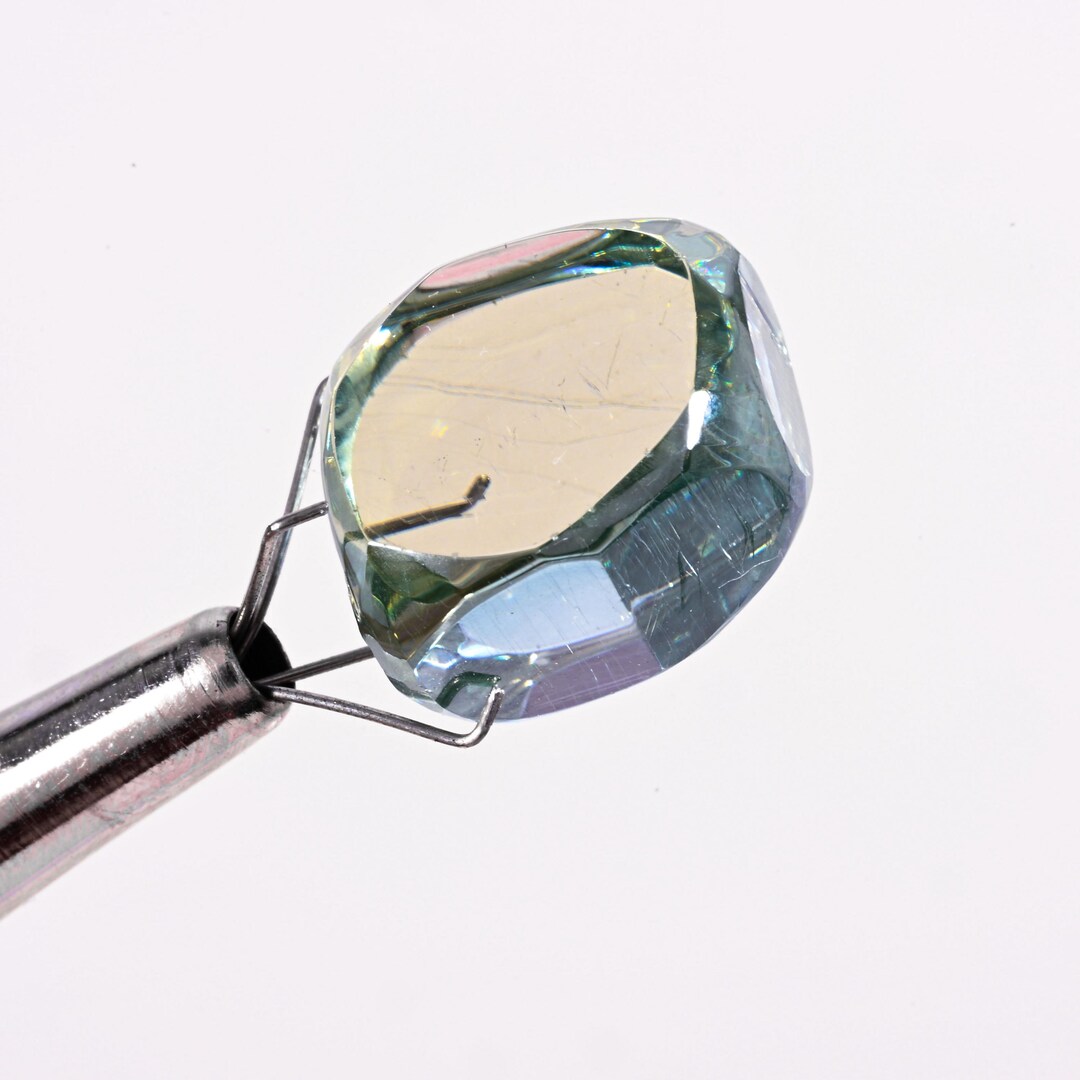 Light Blue Moissanite Rough Crystal, Octahedron Cut (24.55 Ct) 18X12X10 ...