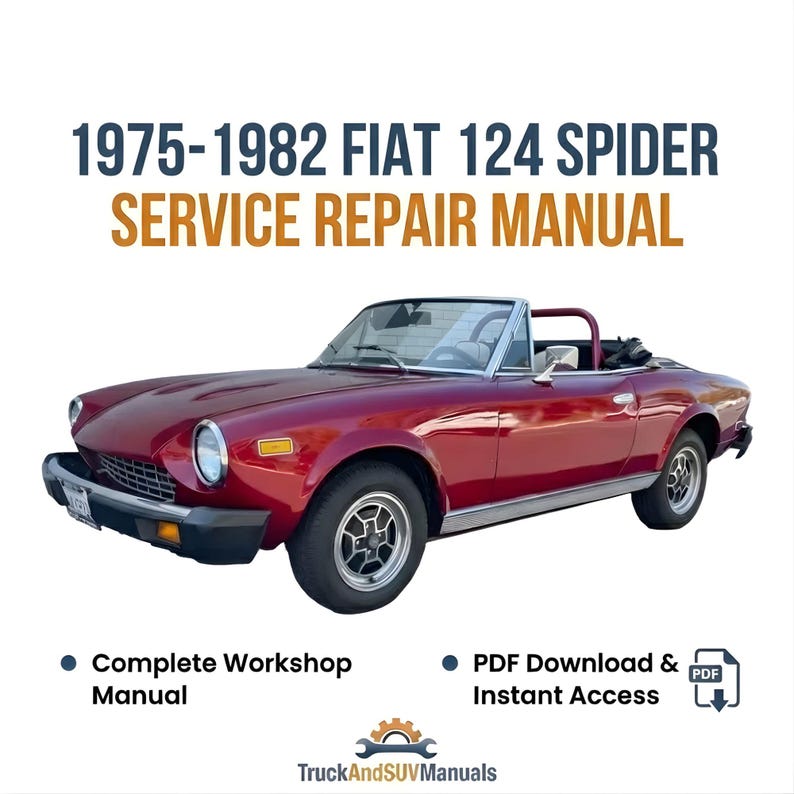 Fiat 124 Spider 1975-1982 Service Repair Manual Factory Workshop (PDF ...