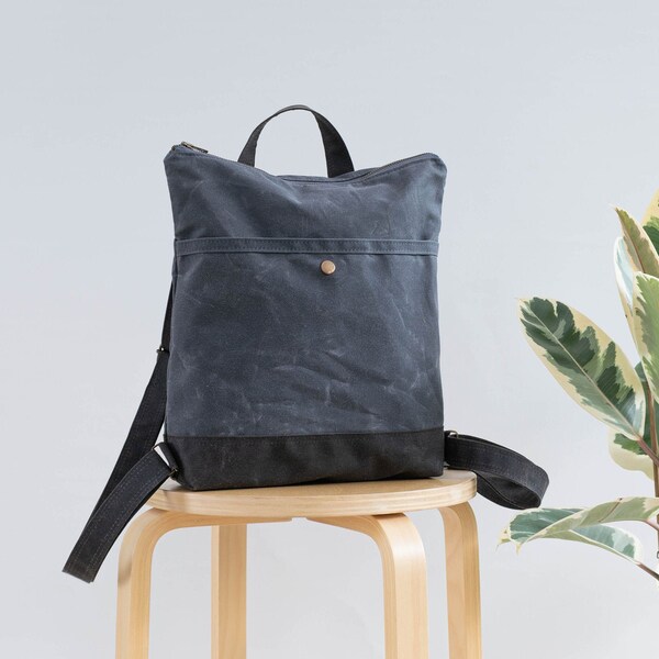 Waxed Canvas Backpack - Etsy