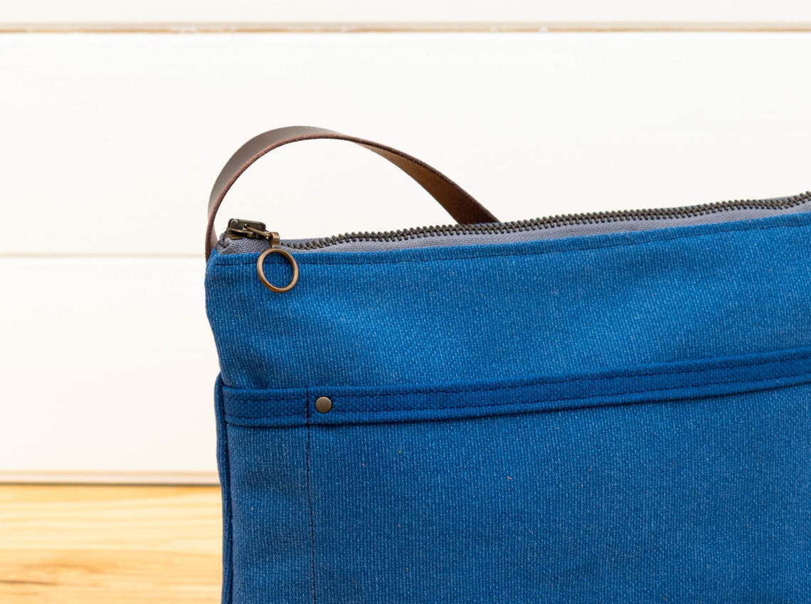 Canvas Crossbody Day Bag Mini Bag Klein Blue - Etsy