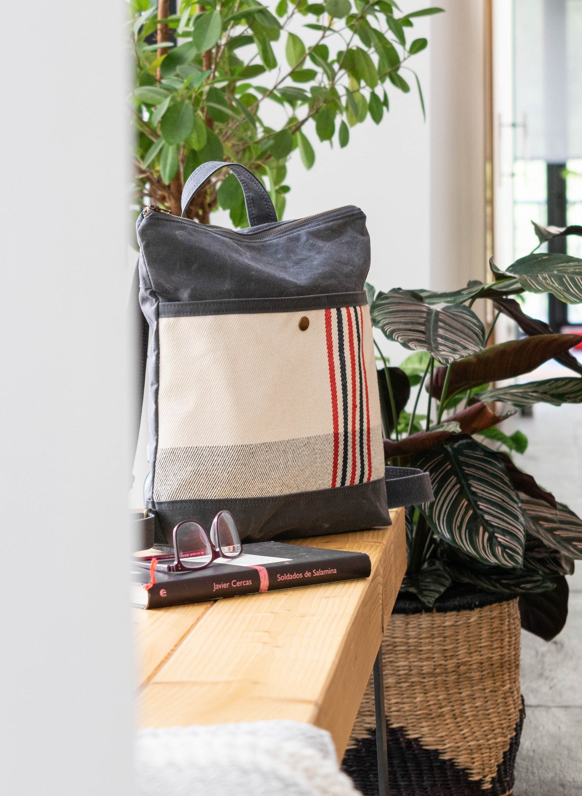 Waxed Canvas Backpack Waxed Canvas Handbag Canvas Day Pack - Etsy