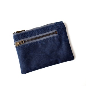 Waxed Canvas Double Zipper Wallet, Coin Purse and Card Holder - Etsy
