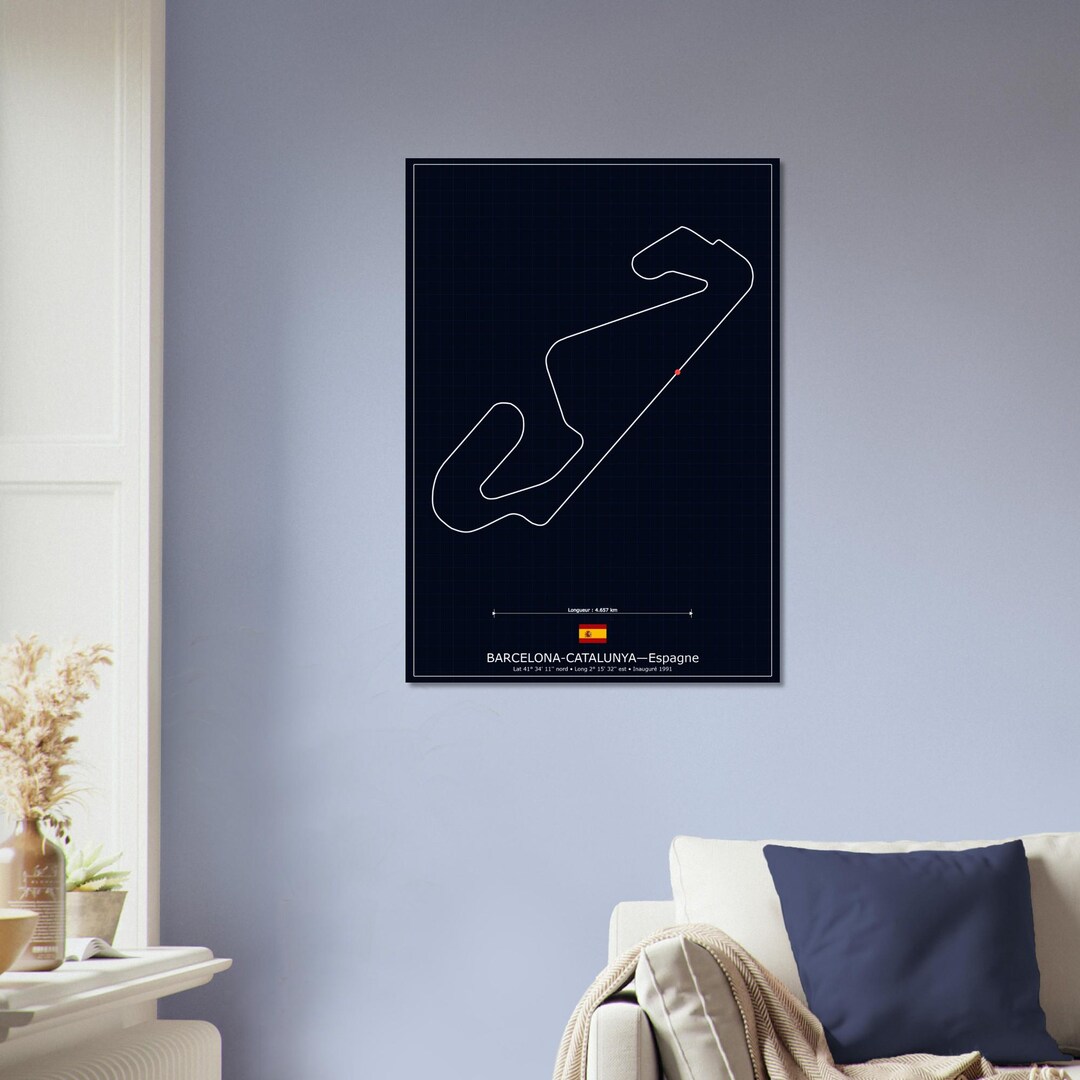 Barcelona-catalunya Circuit Poster – F1 Spanish Grand Prix Print ...