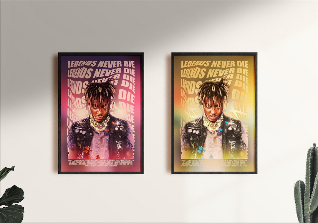 Juice WRLD 'legends Never Die' Poster Set | Rap Music Wall Art (digital ...