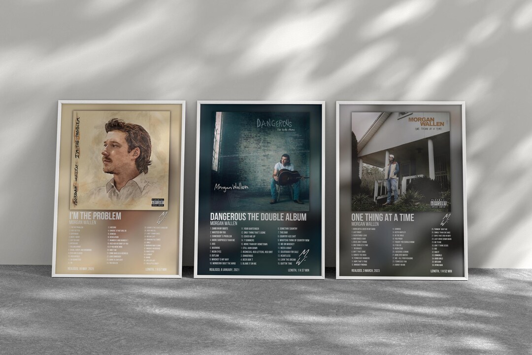 Morgan Wallen Album Art Poster Set | Country Music Prints (digital ...