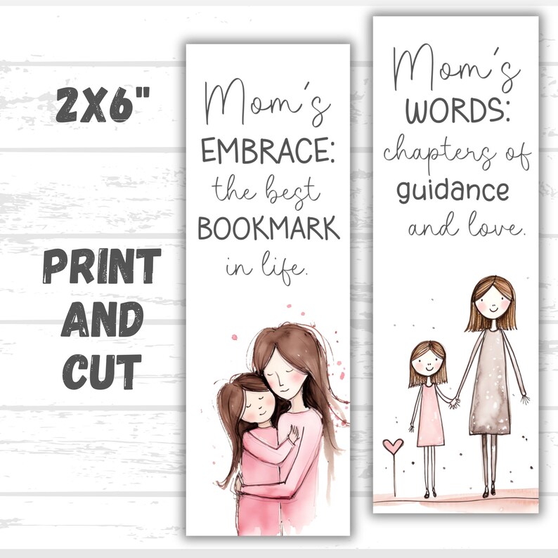Printable Bookmark for Mom, Mother's Day Gift, Digital Mother and ...