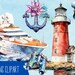 Summer Vacation Clipart Bundle, Sailing Clip Art, Marine Holiday Trip ...