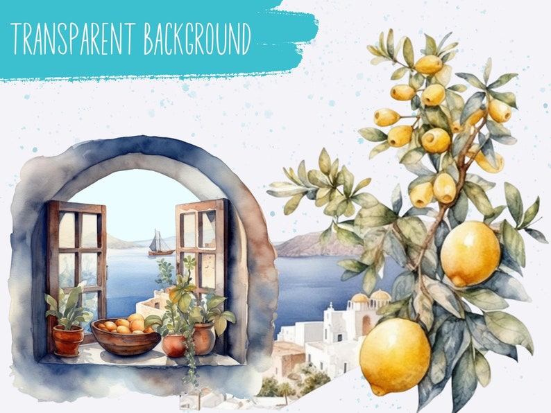 Summer Vacation Clipart Bundle, Beach Landscape Png Clip Art, Digital ...