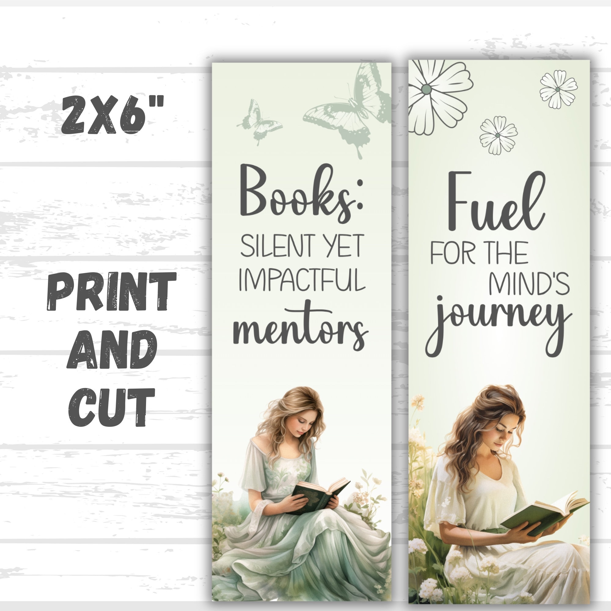 Printable Bookmark, Digital Bookmarks Set, Gift for Readers, Download ...