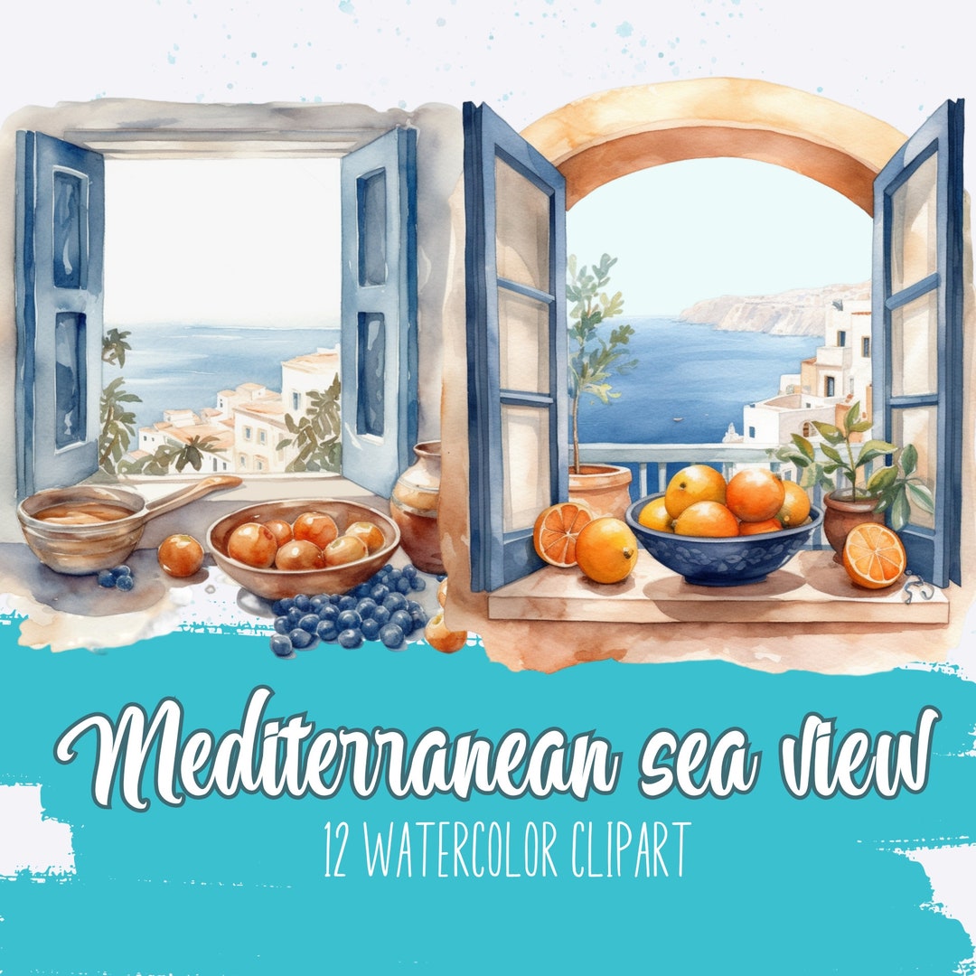 Summer Vacation Clipart Bundle, Beach Landscape Png Clip Art, Digital ...