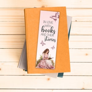 Printable Love Reading Bookmarks, Digital Bookmark Set, Download Gift ...