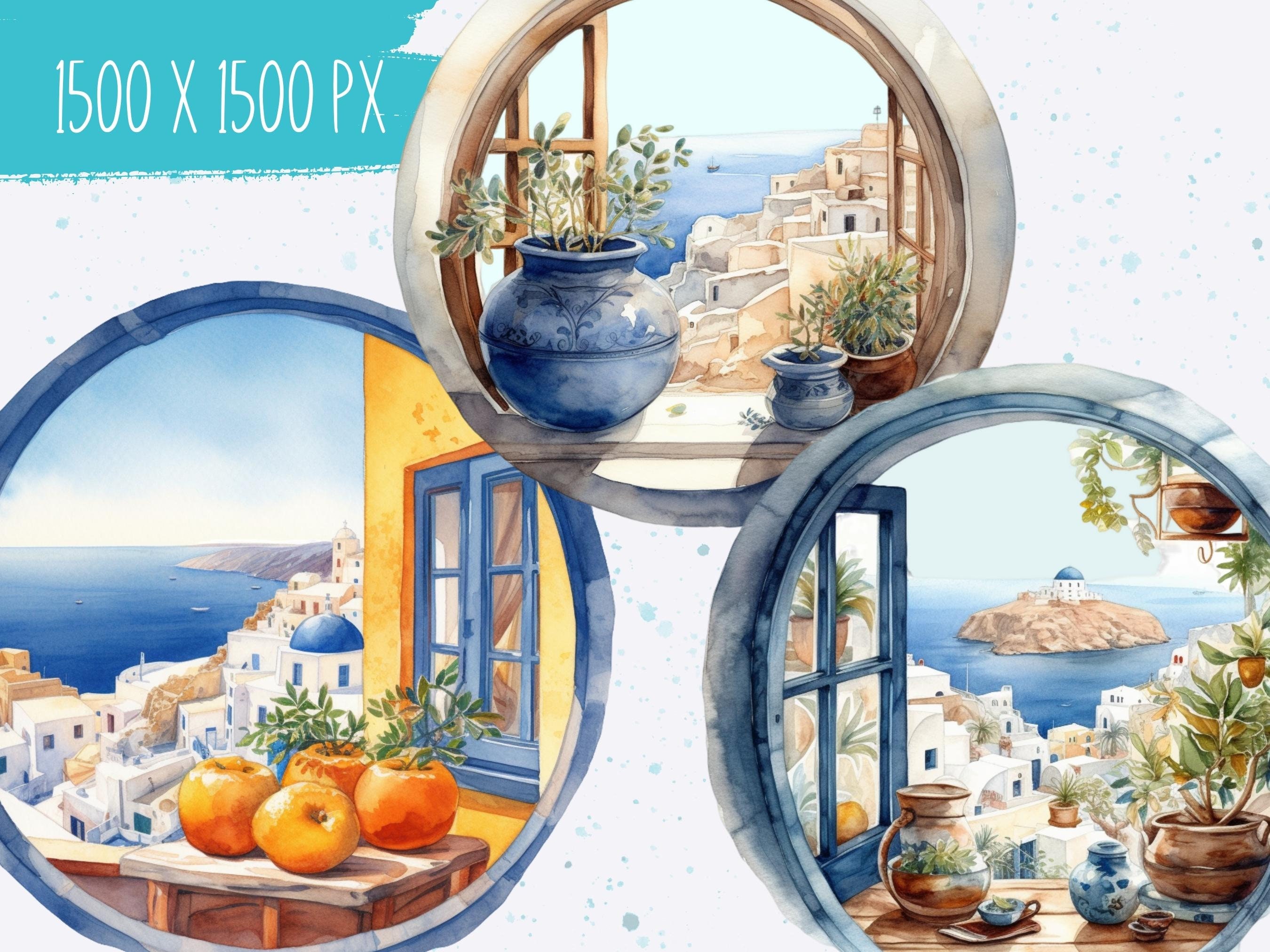 Summer Vacation Clipart Bundle, Beach Landscape Png Clip Art, Digital ...