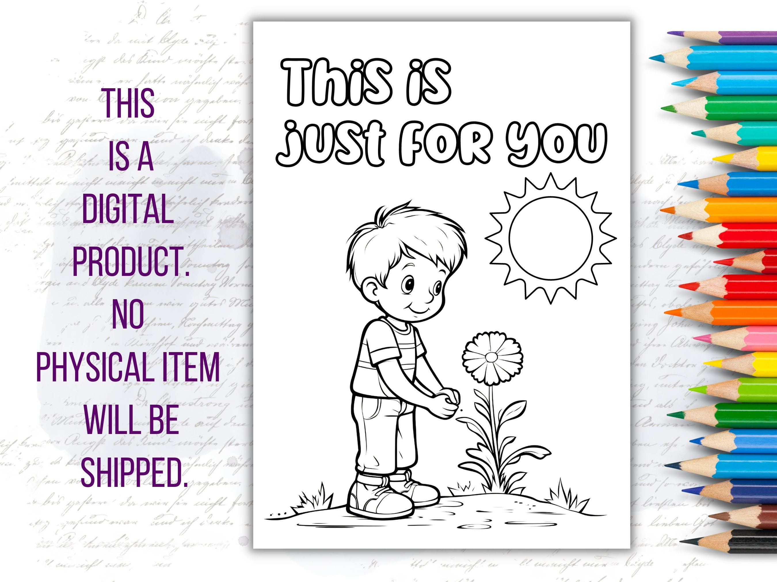 Printable Coloring Birthday Card, Digital Coloring Fun for Kids, DIY ...