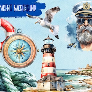 Summer Vacation Clipart Bundle, Sailing Clip Art, Marine Holiday Trip ...