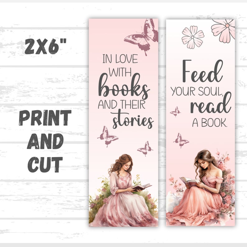 Printable Love Reading Bookmarks, Digital Bookmark Set, Download Gift ...