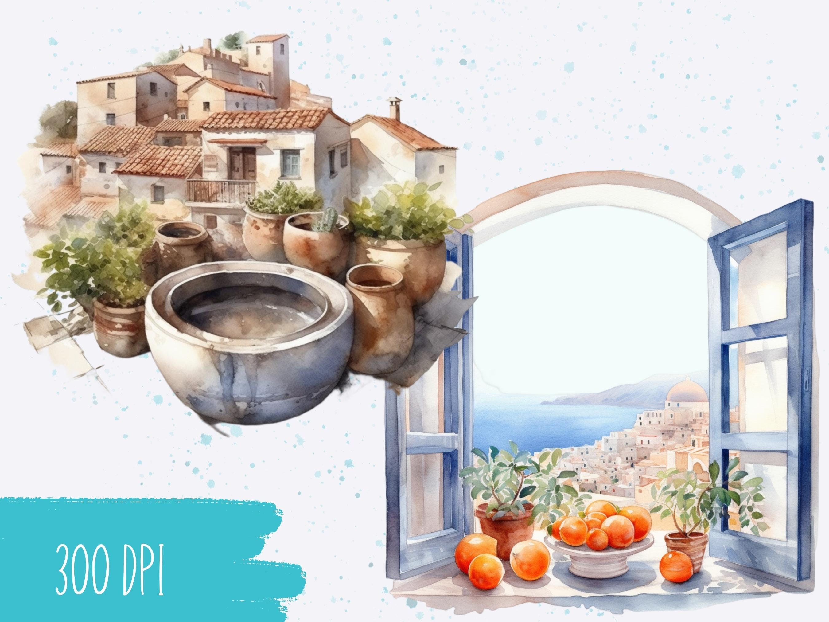 Summer Vacation Clipart Bundle, Beach Landscape Png Clip Art, Digital ...