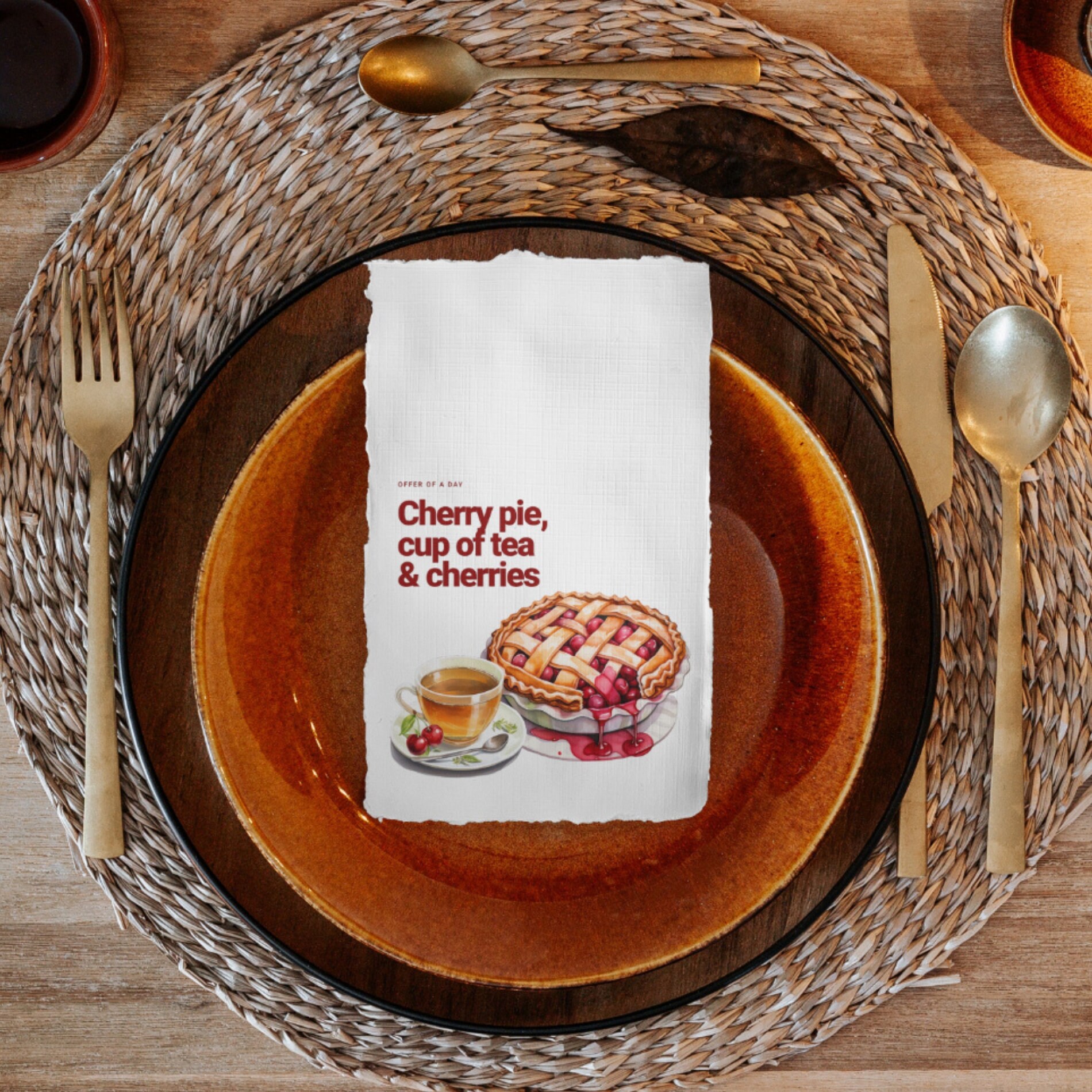 Cherry Pie Clipart Bundle, Watercolor Fall Png, Autumn Desserts ...