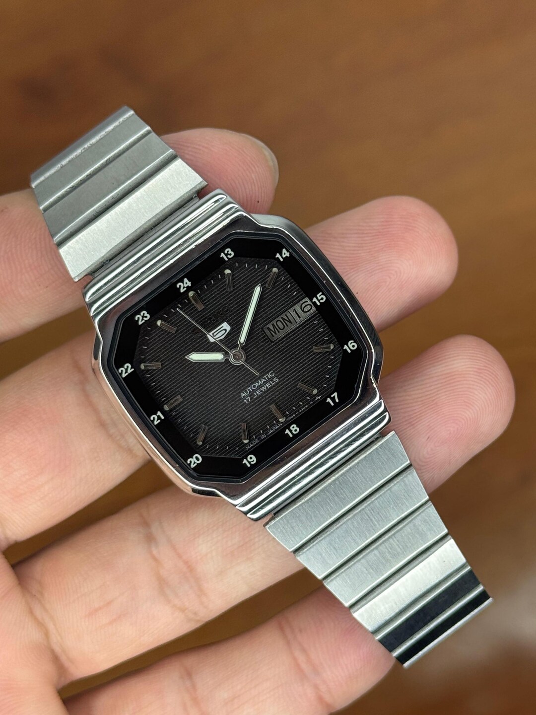 Vintage Seiko 5 Automatic Railway Time Watch: Clear Dial - Etsy