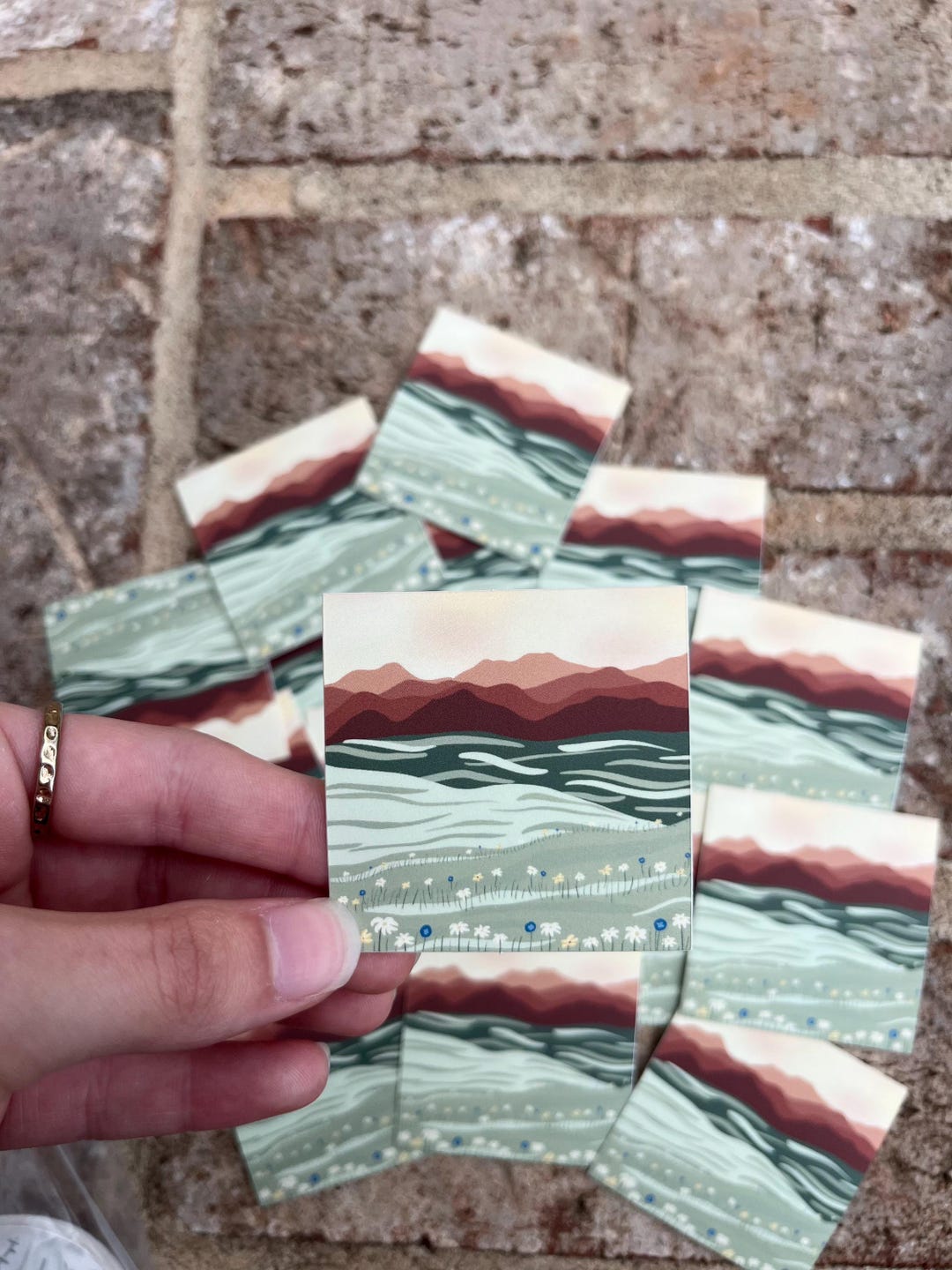Landscape Sticker- Matte Sticker - Etsy