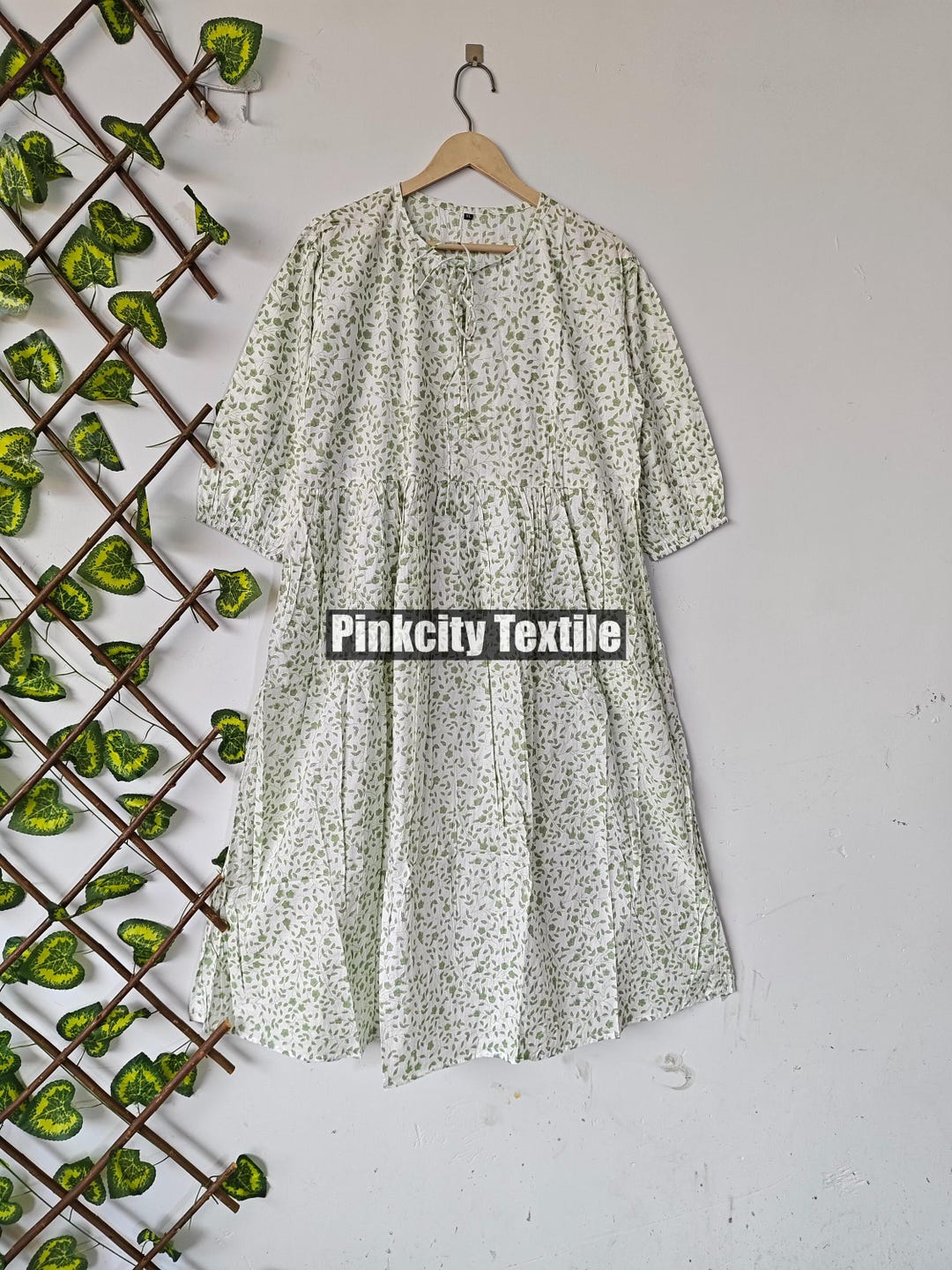 New Design Block Print Cotton Summer Maxi Dress , Handmade Bohemian ...