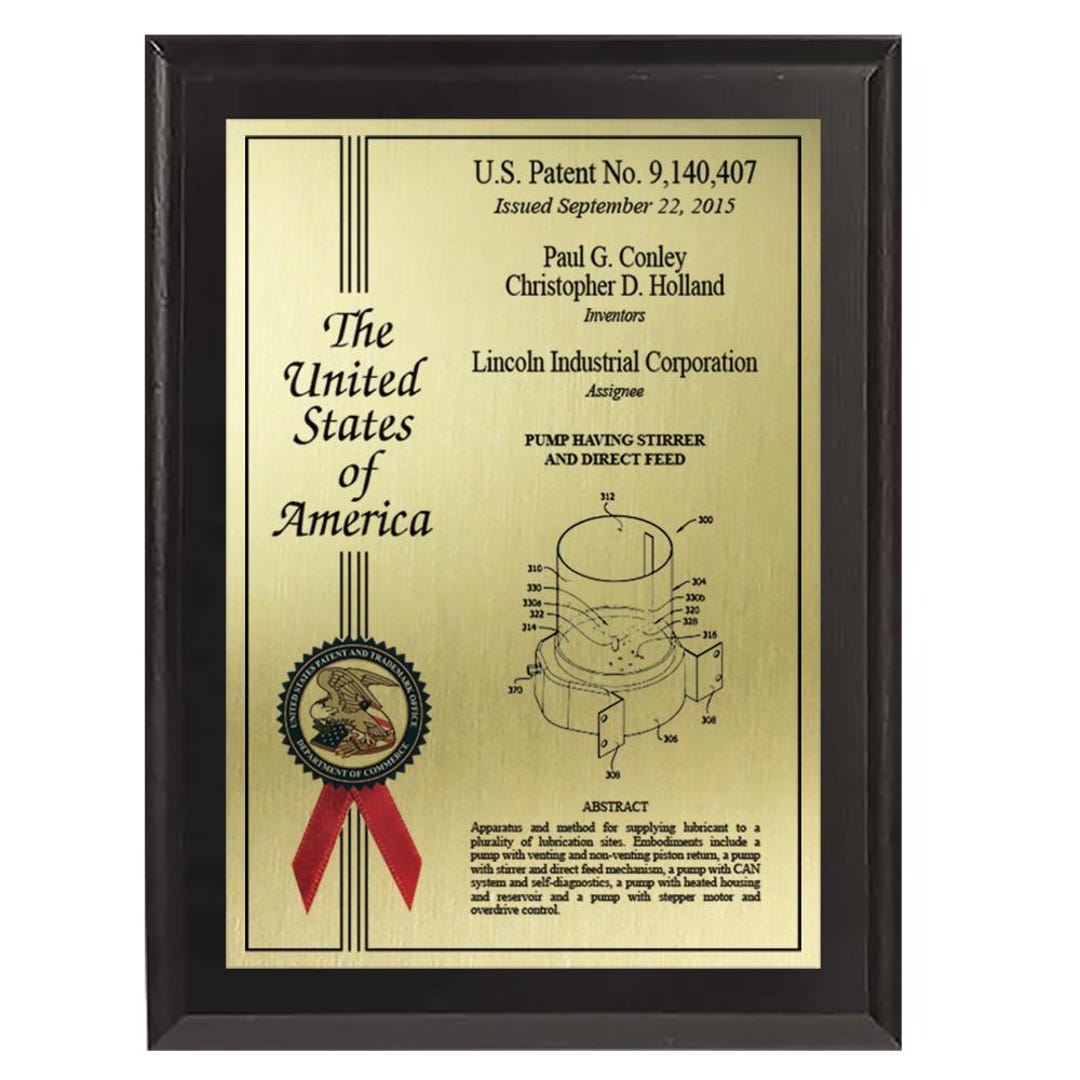 Personalized U.S. Patent Plaque – Custom Style - Patent Ribbon Seal - Etsy