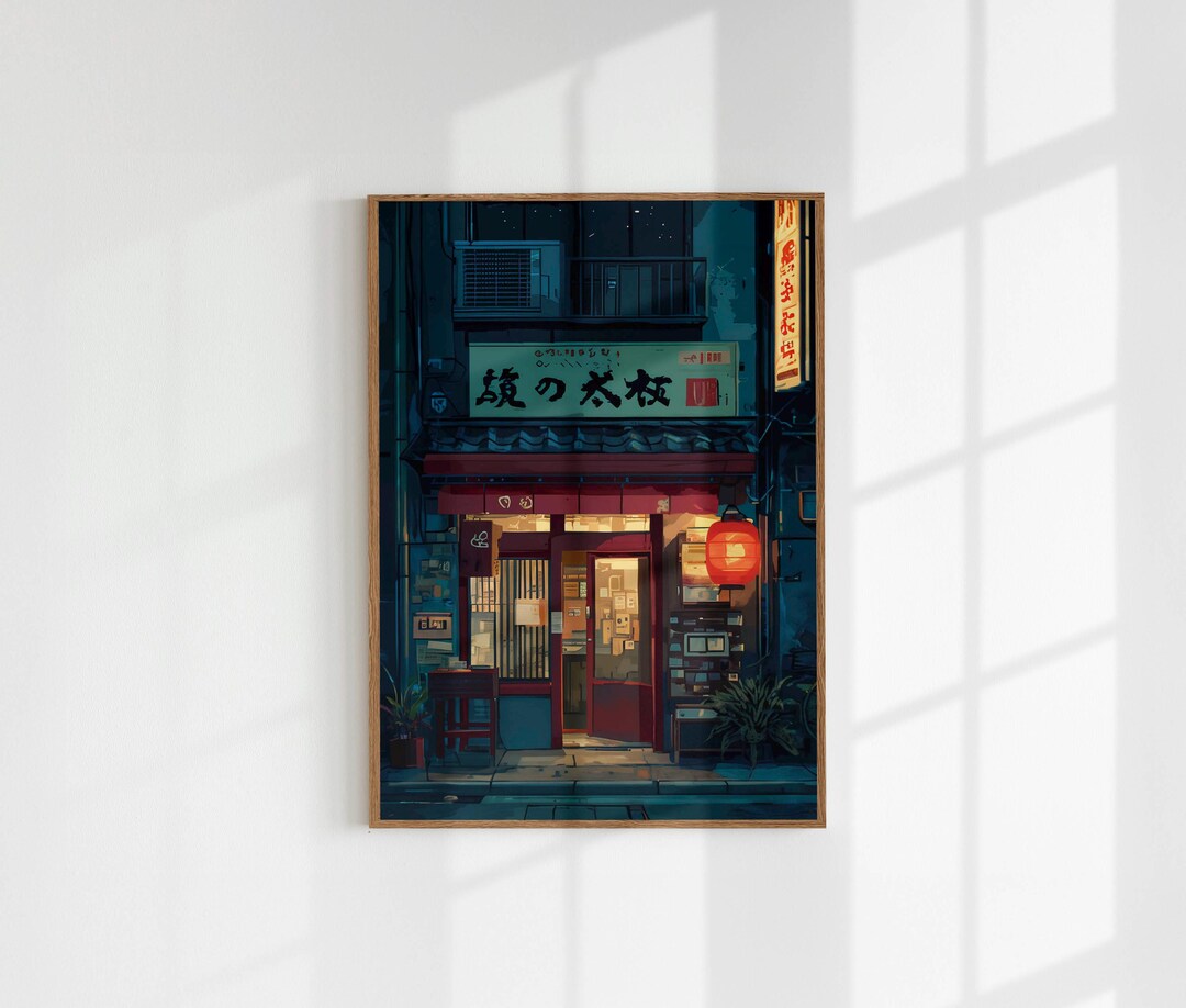 Japanese Shop Painting, Japanese Store Printable Art, Japanese Store ...