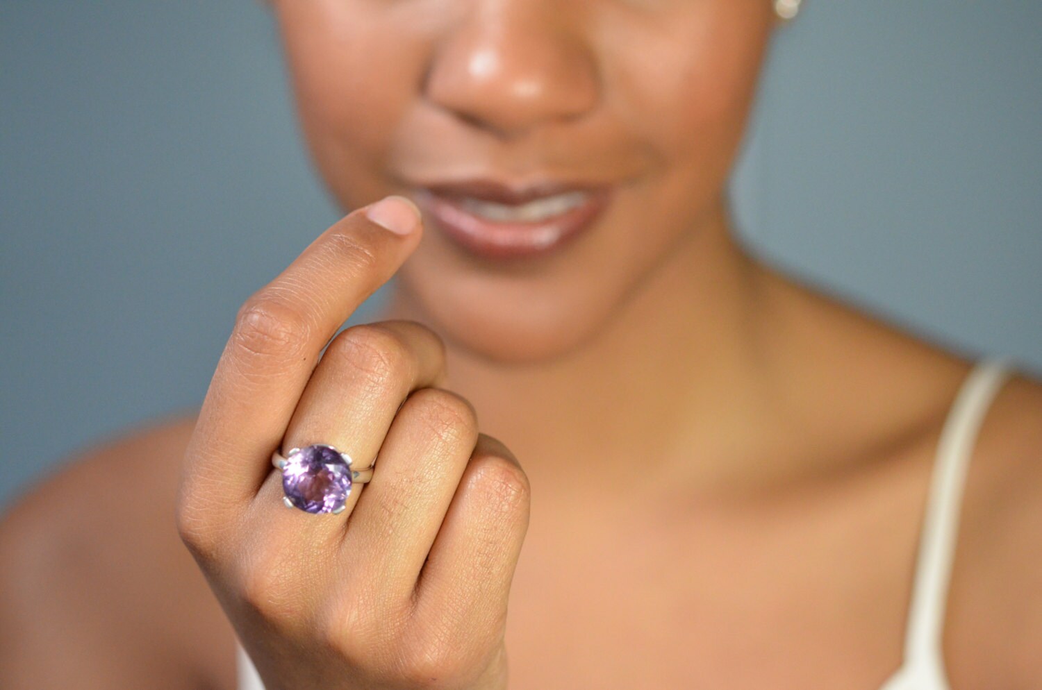 Prince Ring Amethyst 9ct Cocktail Ring FEBRUARY BIRTHDAY - Etsy