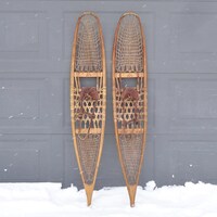 ANTIQUE Old Snowshoes Made of Iron and Leather With Patina ...