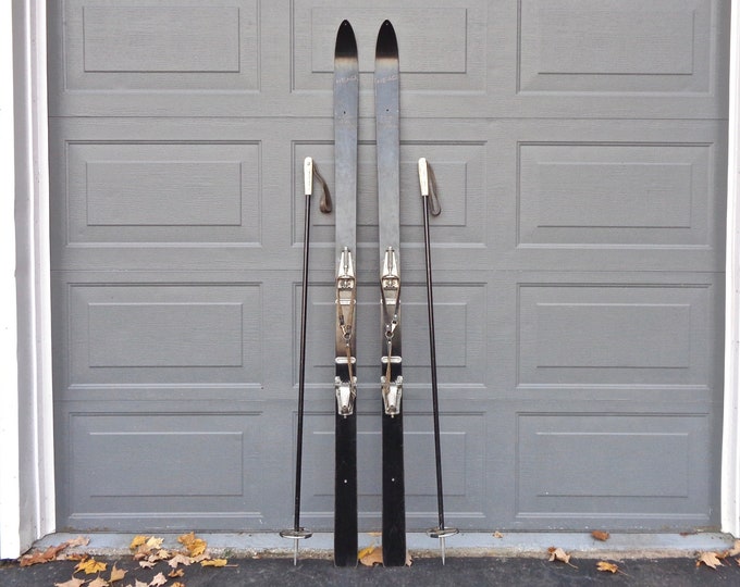 Vintage Skis and Poles, 1960s Head Standard Downhill Snow Skis With ...