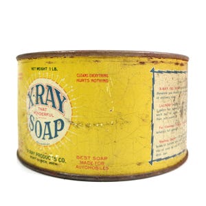 Vintage Soap Advertising Tin, 1920s X-ray Soap Port Huron Michigan ...