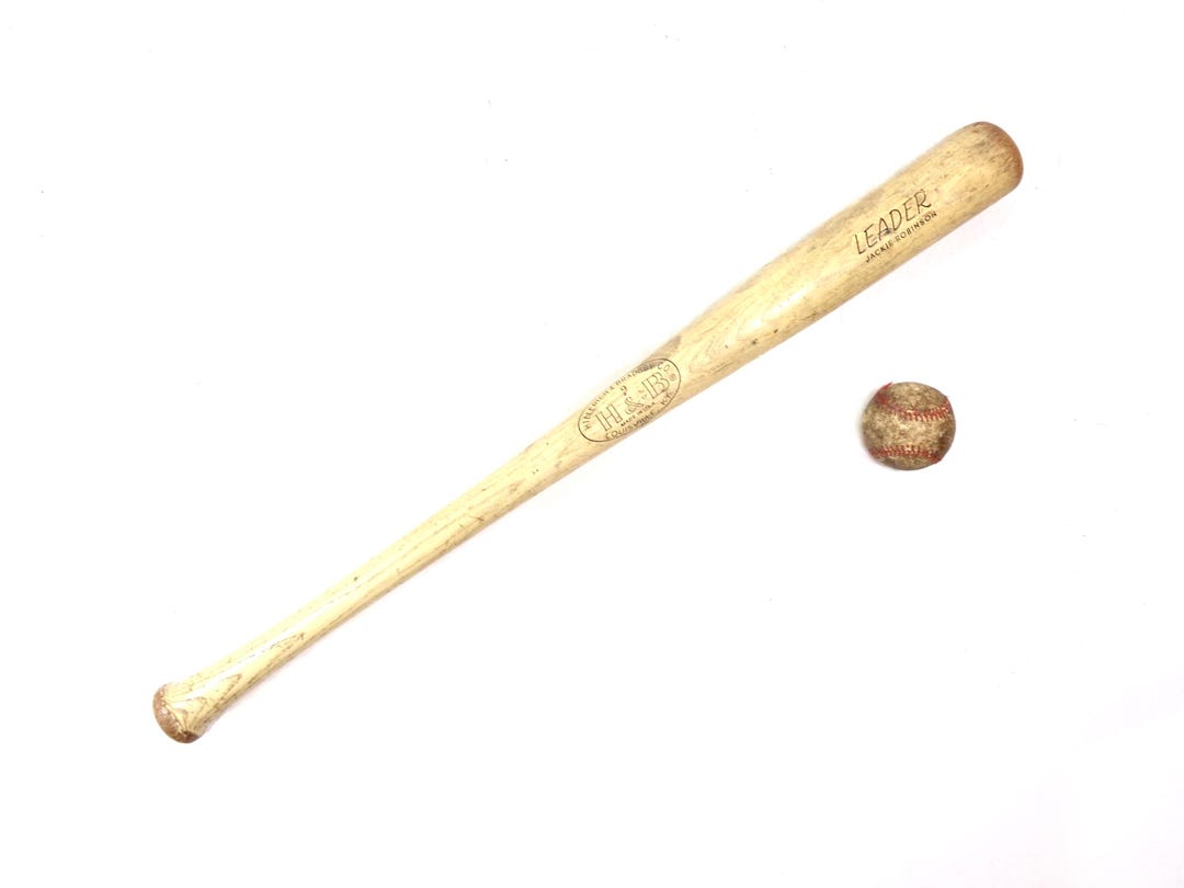 Vintage Baseball Bat, 1950s Hillerich & Bradsby Jackie Robinson Leader ...