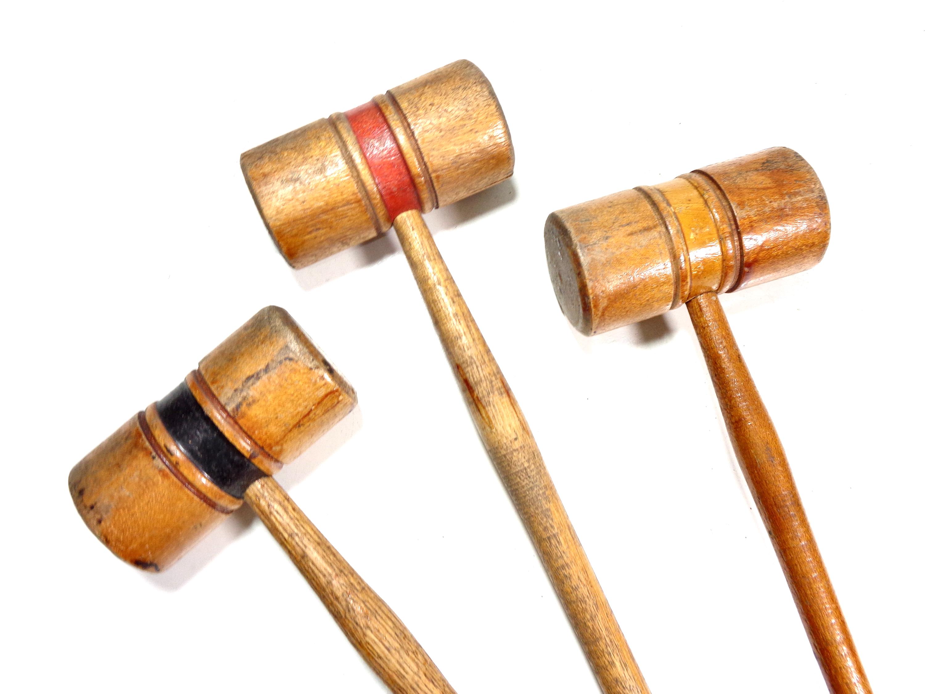 Vintage Table Croquet Set, 1800s Wood Tabletop Croquet Parlor Game Set ...