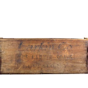 Vintage Wood Advertising Crate, 1800s Larkin Soap Wooden Box Crate ...