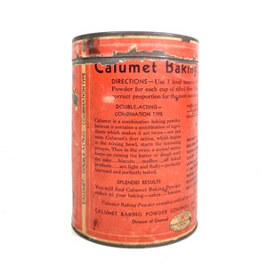 Vintage Advertising Tin, 1940s Calumet Baking Powder Large 5 Lb. Tin ...