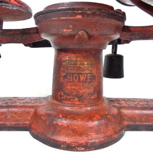 Vintage Counter Top Scale, Antique Howe Cast Iron General Store Balance Scale & Brass Tray ...
