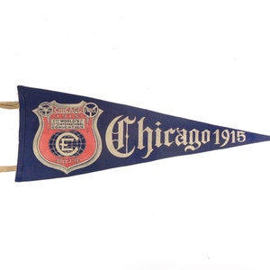Vintage Souvenir Felt Pennant, Rare 1915 Chicago Christian Endeavor ...