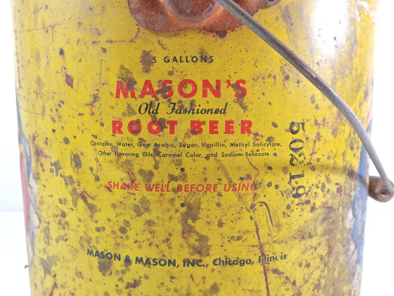 Vintage Advertising Bucket 1950s Mason's Root Beer Large - Etsy