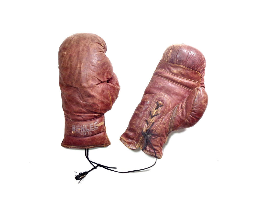 Vintage Boxing Gloves, 1940s Benlee Leather Boxing Gloves Pair Set ...
