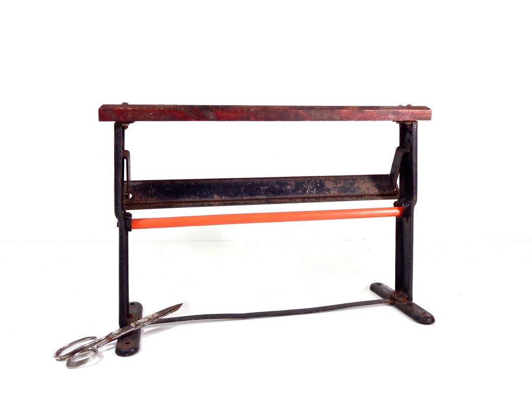 Vintage General Store Paper Roll Cutter, Antique Bulman Metal and Wood ...