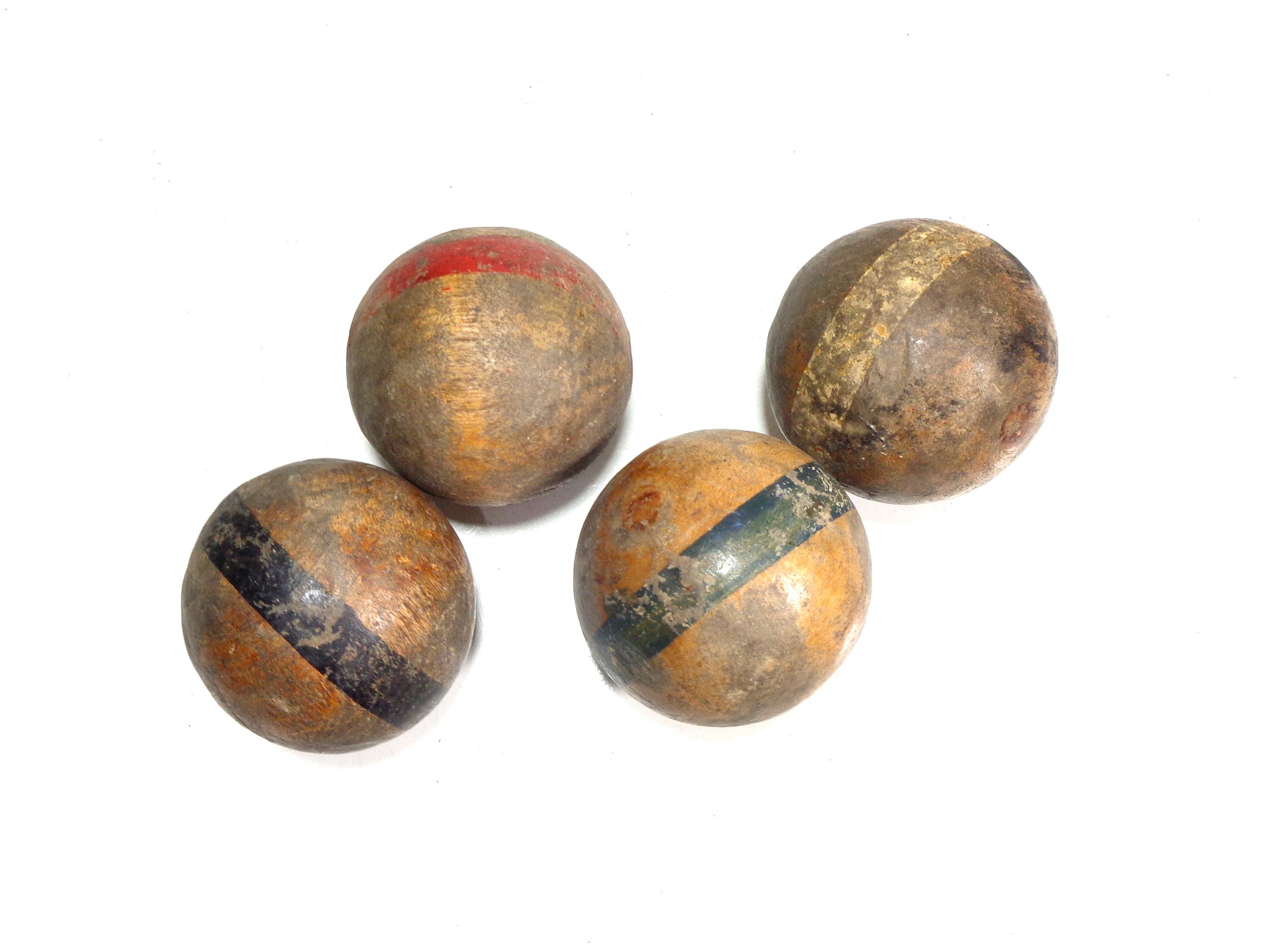 Vintage Table Croquet Set, 1800s Wood Tabletop Croquet Parlor Game Set ...