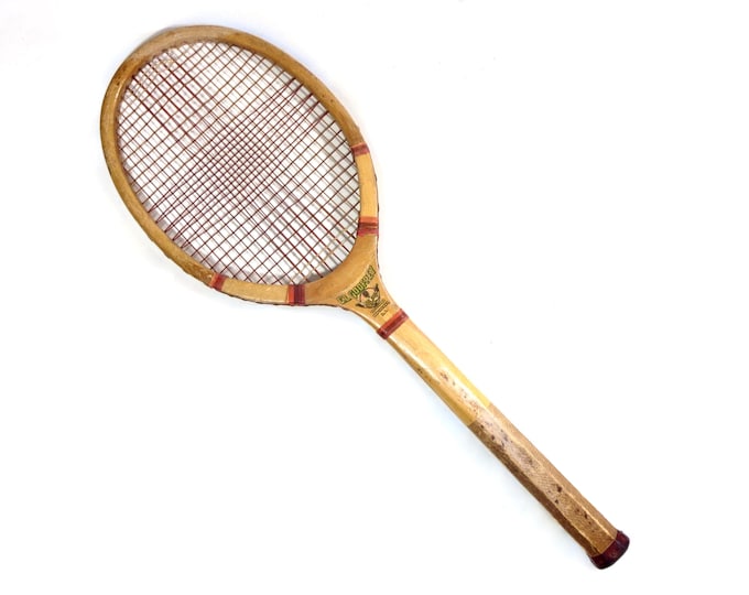 Vintage Wooden Tennis Racquet, Rare 1920s C.L. Godfrey Beverly Hills ...