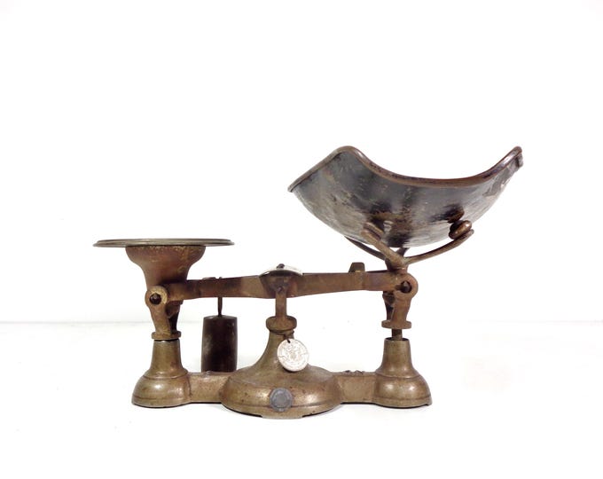 Vintage Counter Top Scale, 1800s John Chatillon and Sons Cast Iron ...