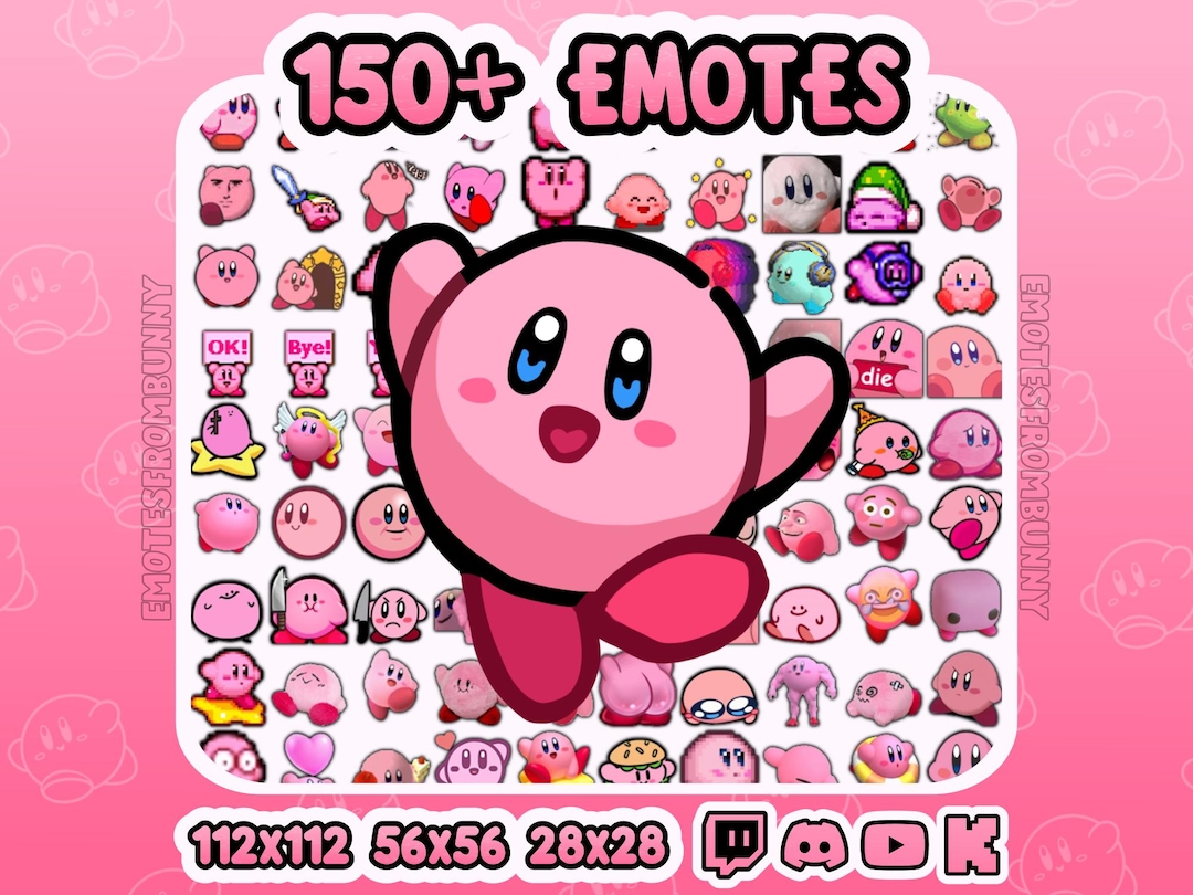Kirby Emotes Collection | Animated Emoji | Twitch, Discord, Youtube ...