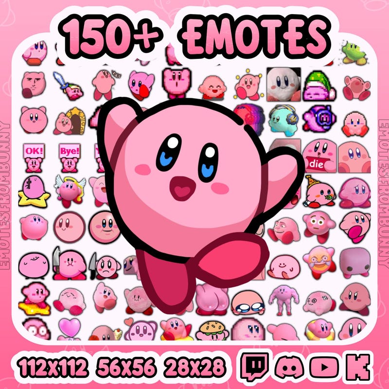 Kirby Emoji - Etsy UK