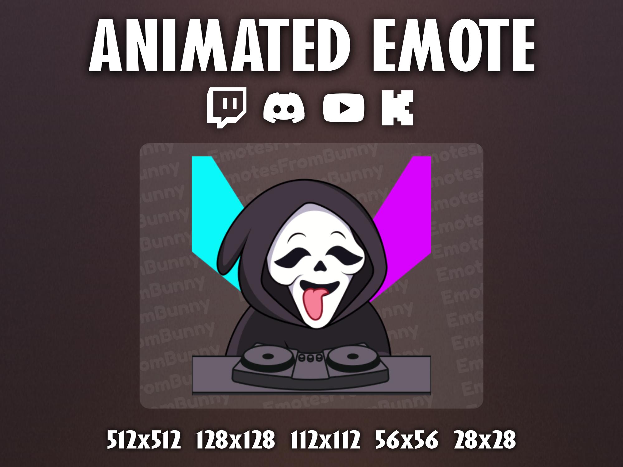 Ghost DJ Animated Emote | Twitch, Discord, Youtube, Kick - Etsy