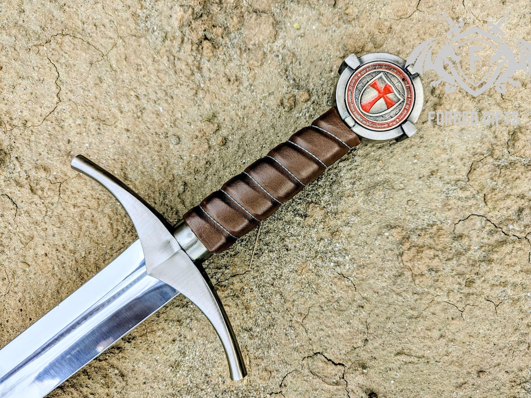 The Accolade Sword of Knights Templar, Handmade Knights Templar Sword ...